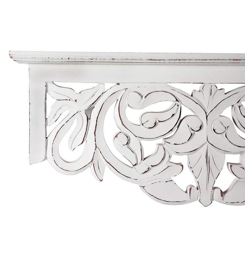 Buy MDF Wall Shelf In White By The Urban Store Online - Traditional ...