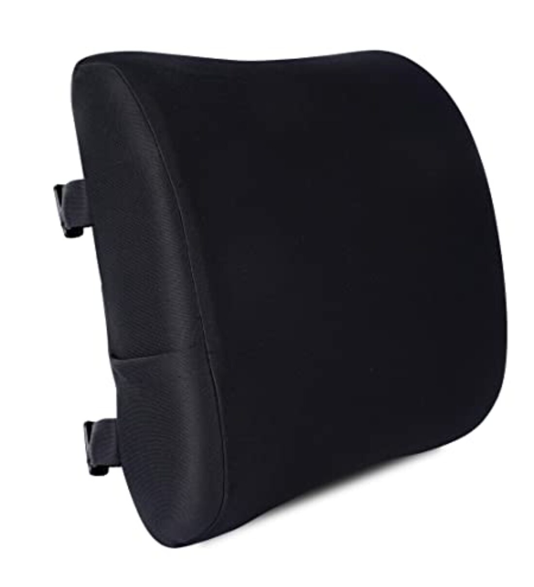 Buy Memory Foam Backrest Lumbar Support 15 X 15 Inch Pillow In Black ...