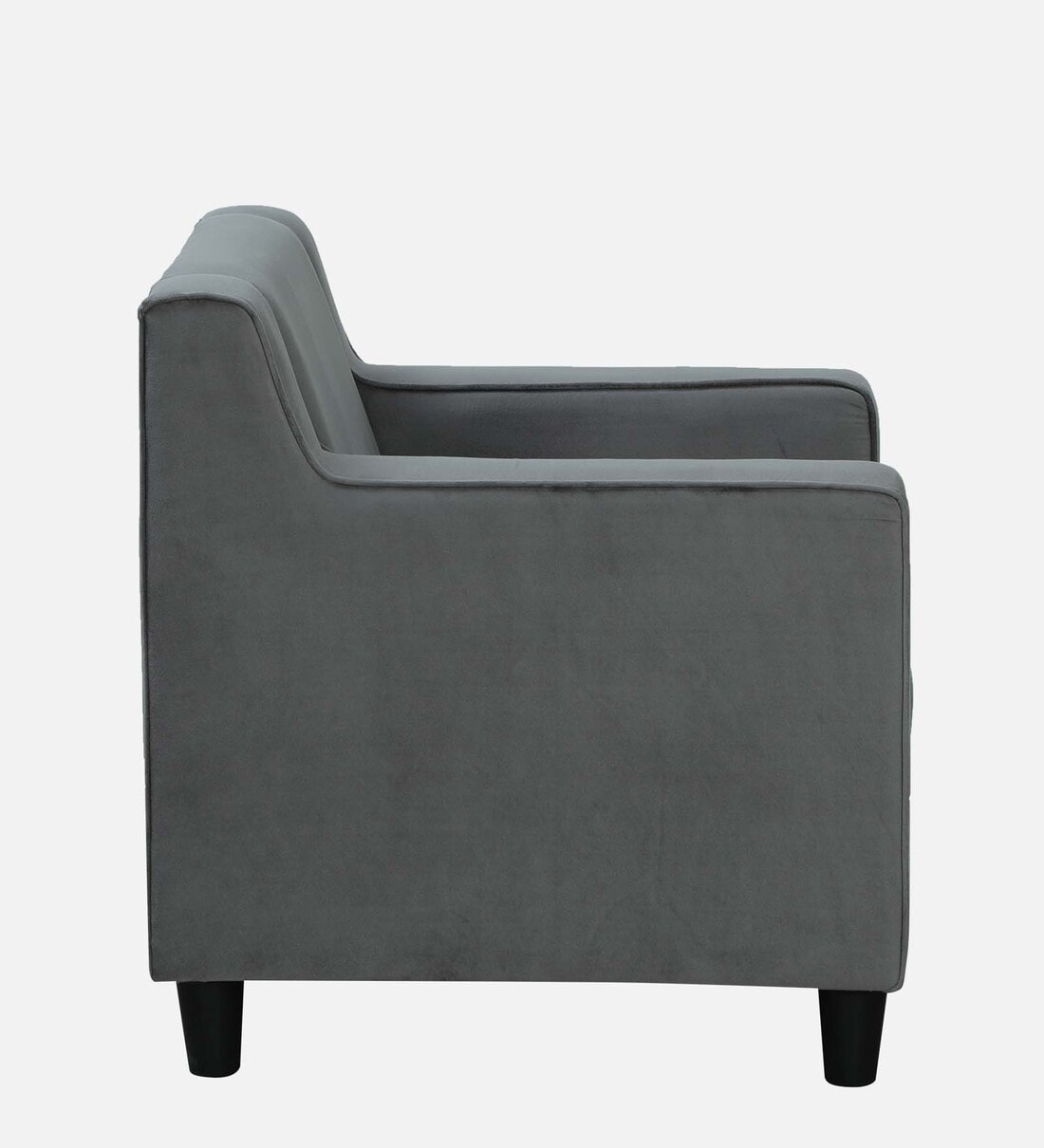 Buy Merax Velvet 1 Seater Sofa in Dark Grey Colour by Grafo Online ...