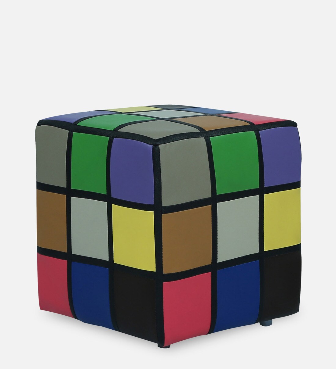 Buy Merishi Square Pouffe in Multicolour by Vittoria Online - Solid ...