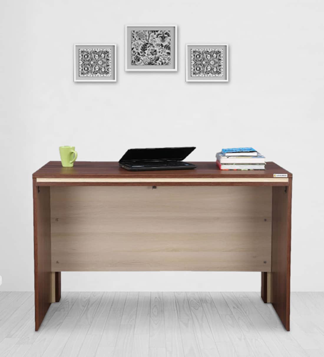 Buy Merit 3 Feet Office Table in Walnut Regato Finish by Hometown ...