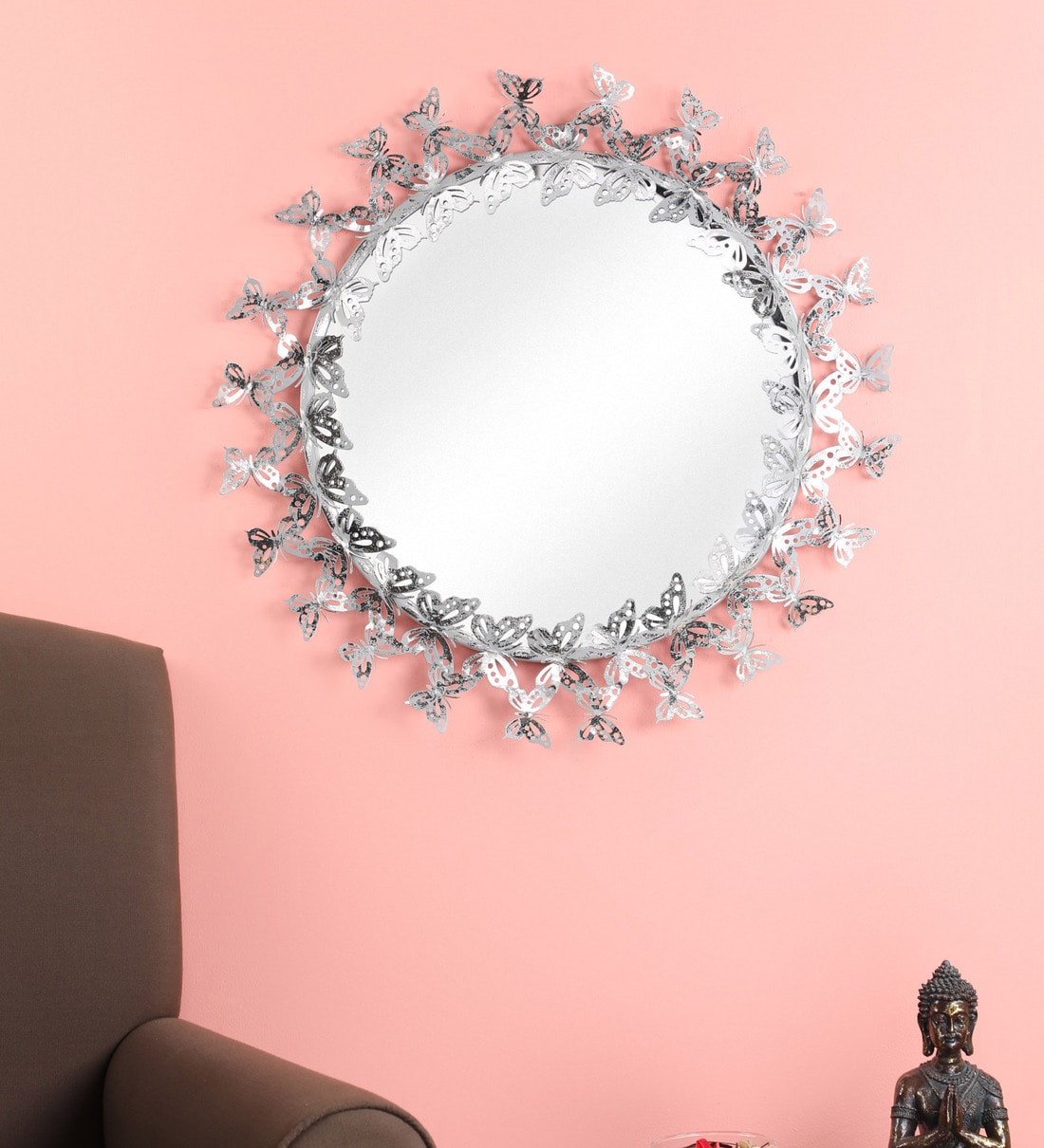 Buy Silver Metal Century Decorative Mirror at 40% OFF by Living Ideas ...