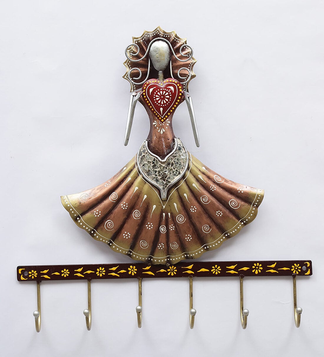 Buy Metal Decor Lady Muscian Key Holder By Godeccor Online - Key ...