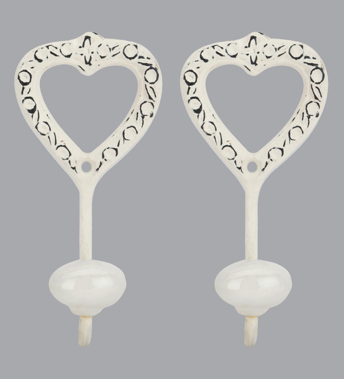 Buy Metal Finish Cast Iron Hook - Set of 2 by Color Palette Online ...