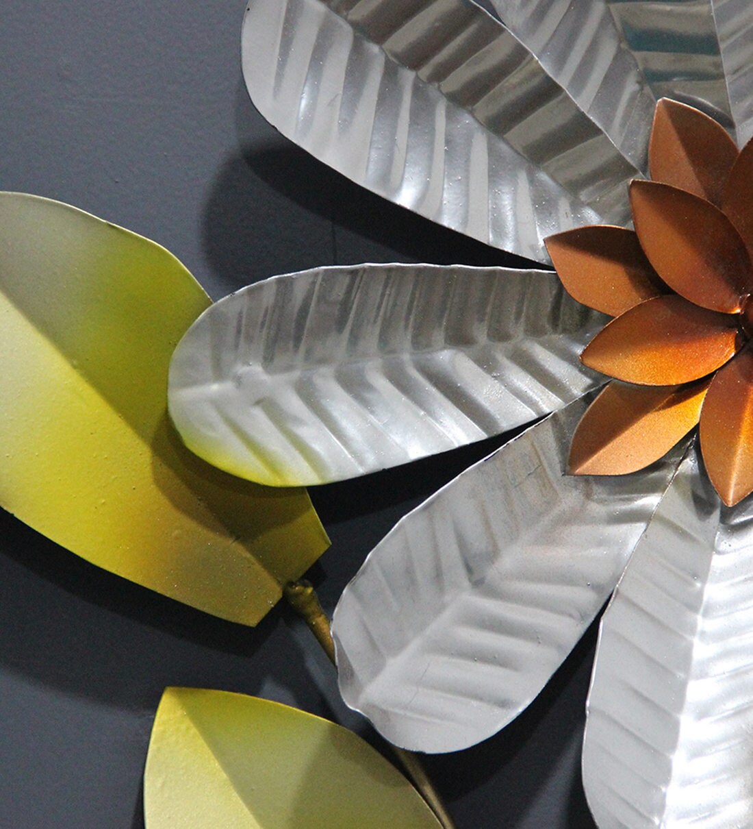 Buy Metal Floral Multicolour Showpiece by Malik Design Online ...