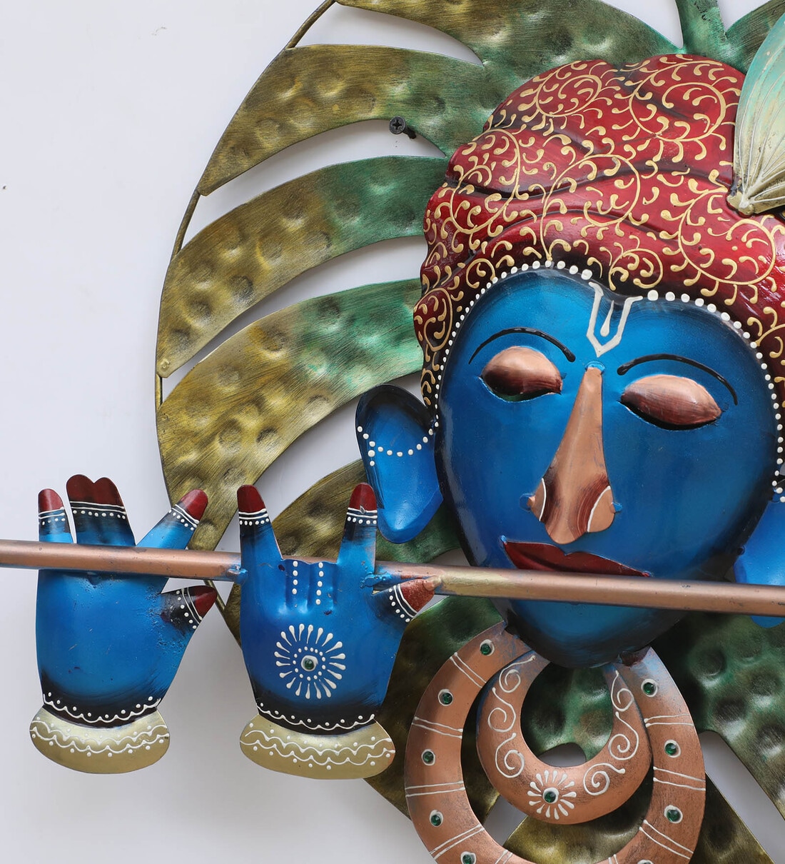 Buy Metal Krishna With FluteWall Art By Padmavati Art Creations Online ...