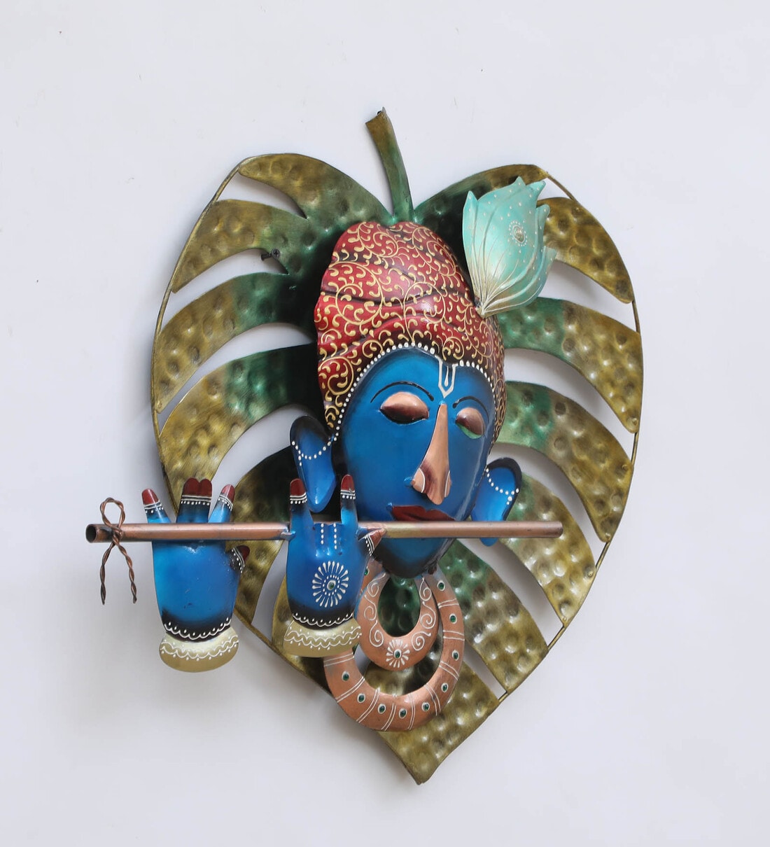 Buy Metal Krishna With FluteWall Art By Padmavati Art Creations Online ...