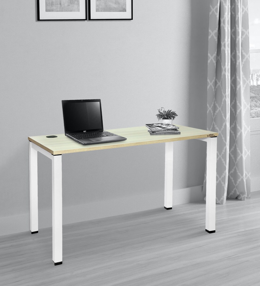 Buy Mexico Study Table in Light Acacia & White Colour at 21% OFF by ...
