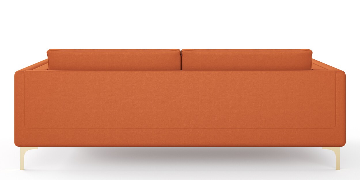 Buy Dona Velvet 3 Seater Sofa In Rust Colour By Casacraft Online ...