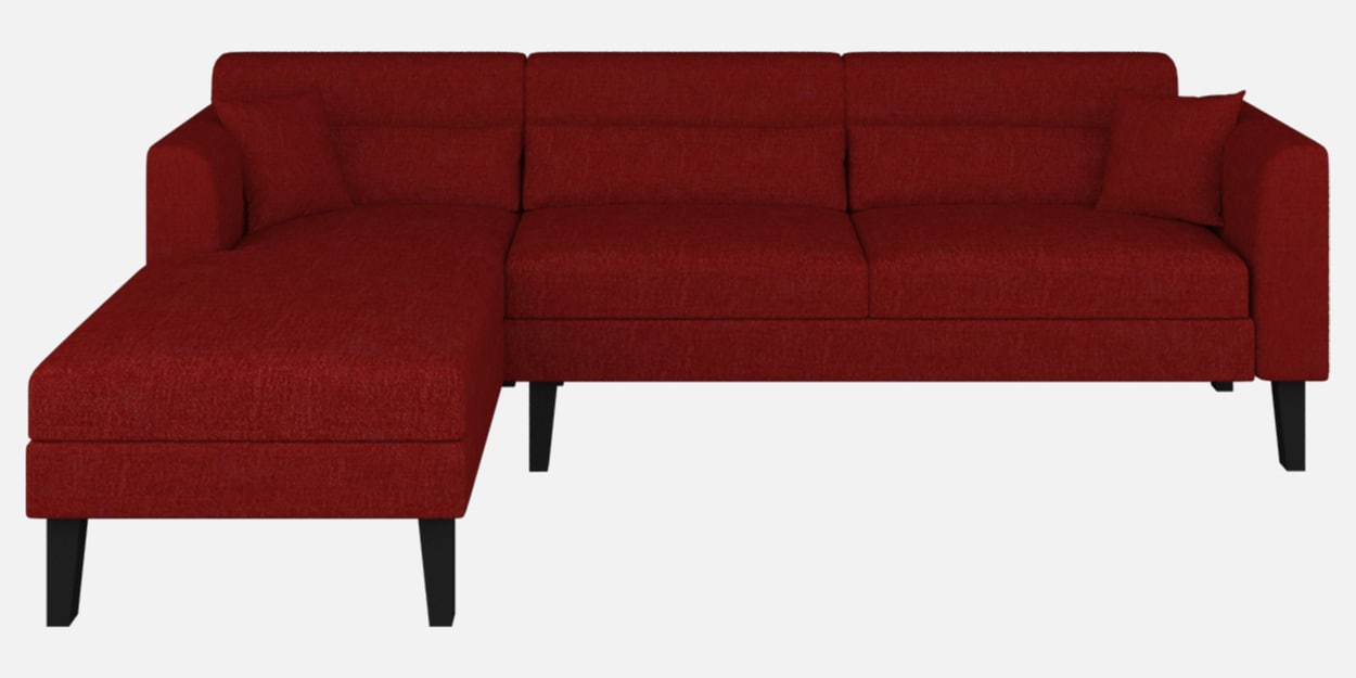Buy Meyer Fabric RHS Sectional Sofa in Red Colour by Varanda Woods ...