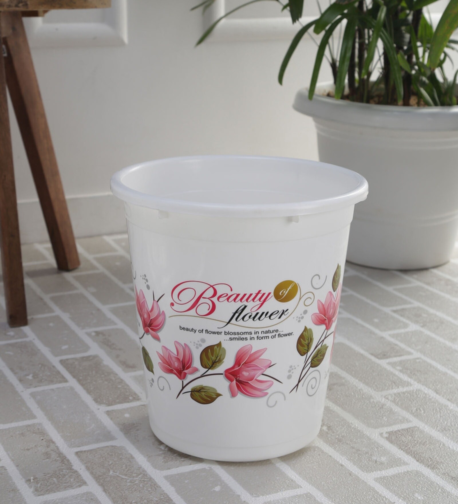 Buy 10 Ltr Open Plastic Dustbins In White By Siti Plast at 32% OFF by ...