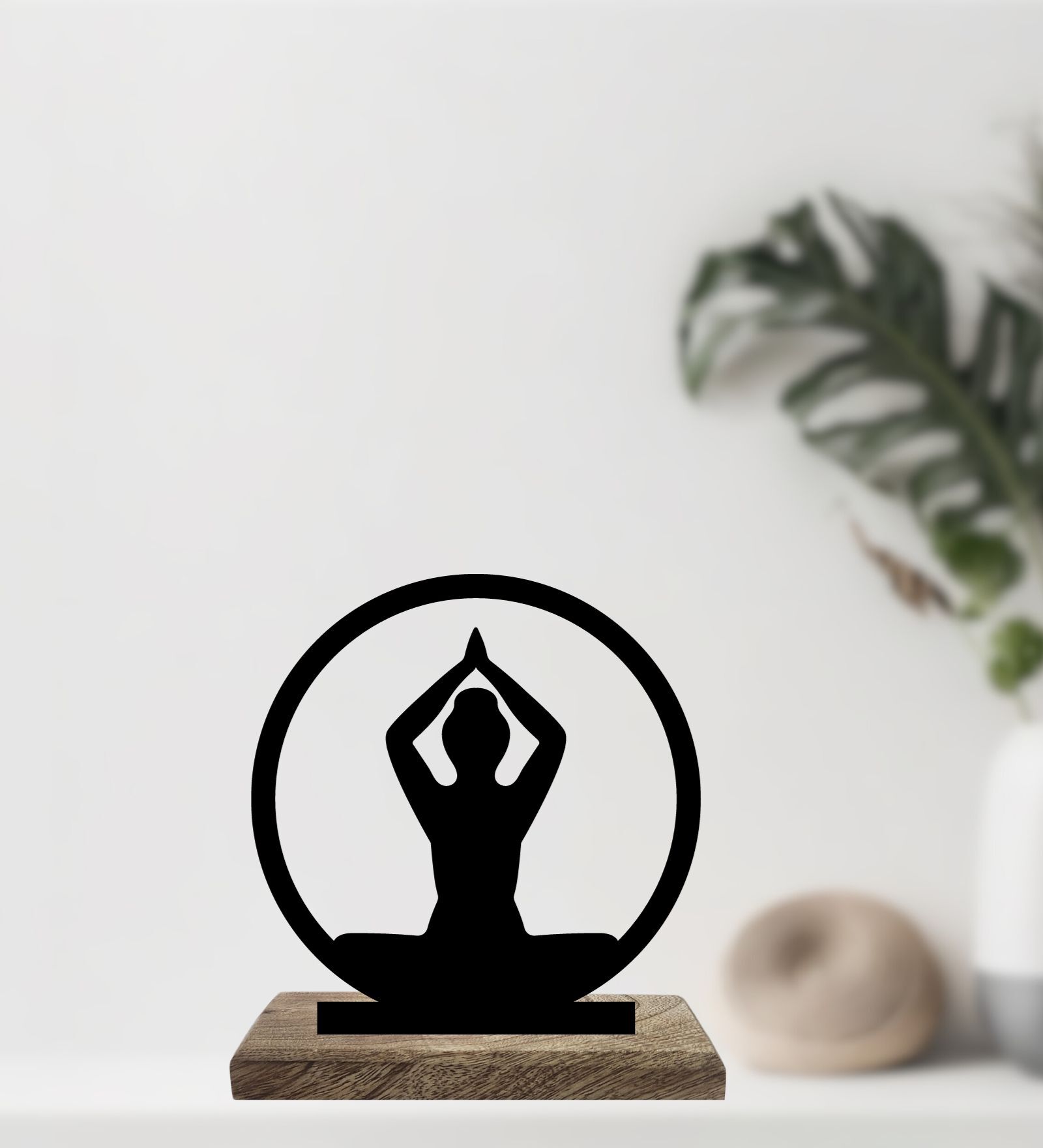 Buy Meditating Yoga Black Mango Wood & Iron Figurine at 28% OFF by Elysian Dekor | Pepperfry