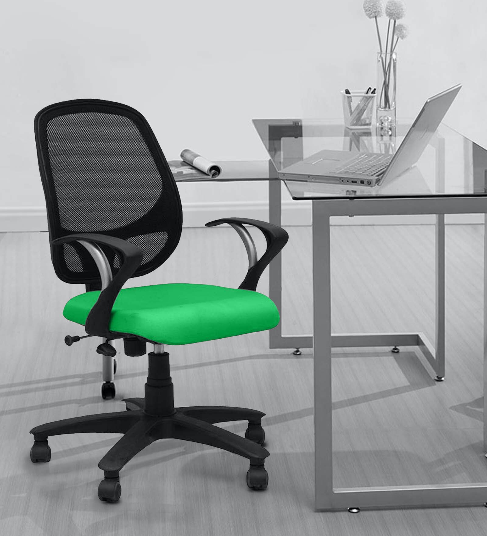 Buy Ergonomic Chair in Black & Green Colour at 20% OFF by Adiko Systems ...