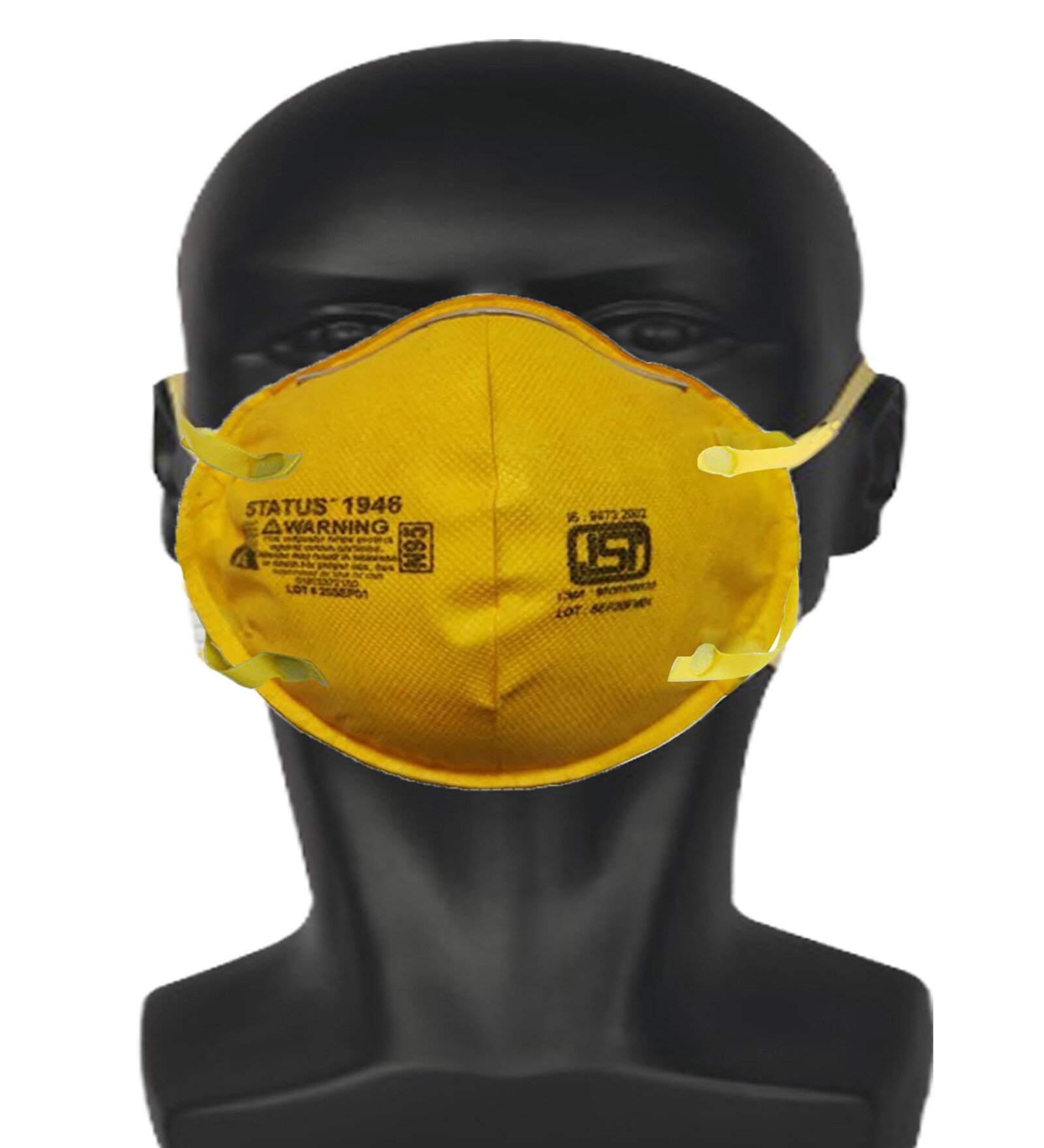 Buy Melt blown Fabric Cup Mask in Mustard Color (Pack of 4) by Status ...