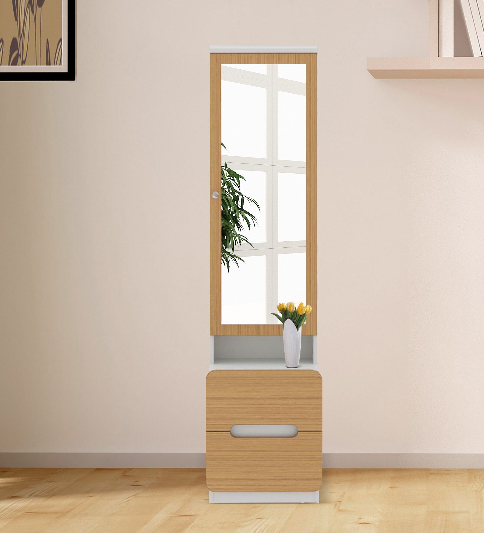 Buy Mendla Dresser In Urban Teak And Frosty White Colour at 29% OFF by ...