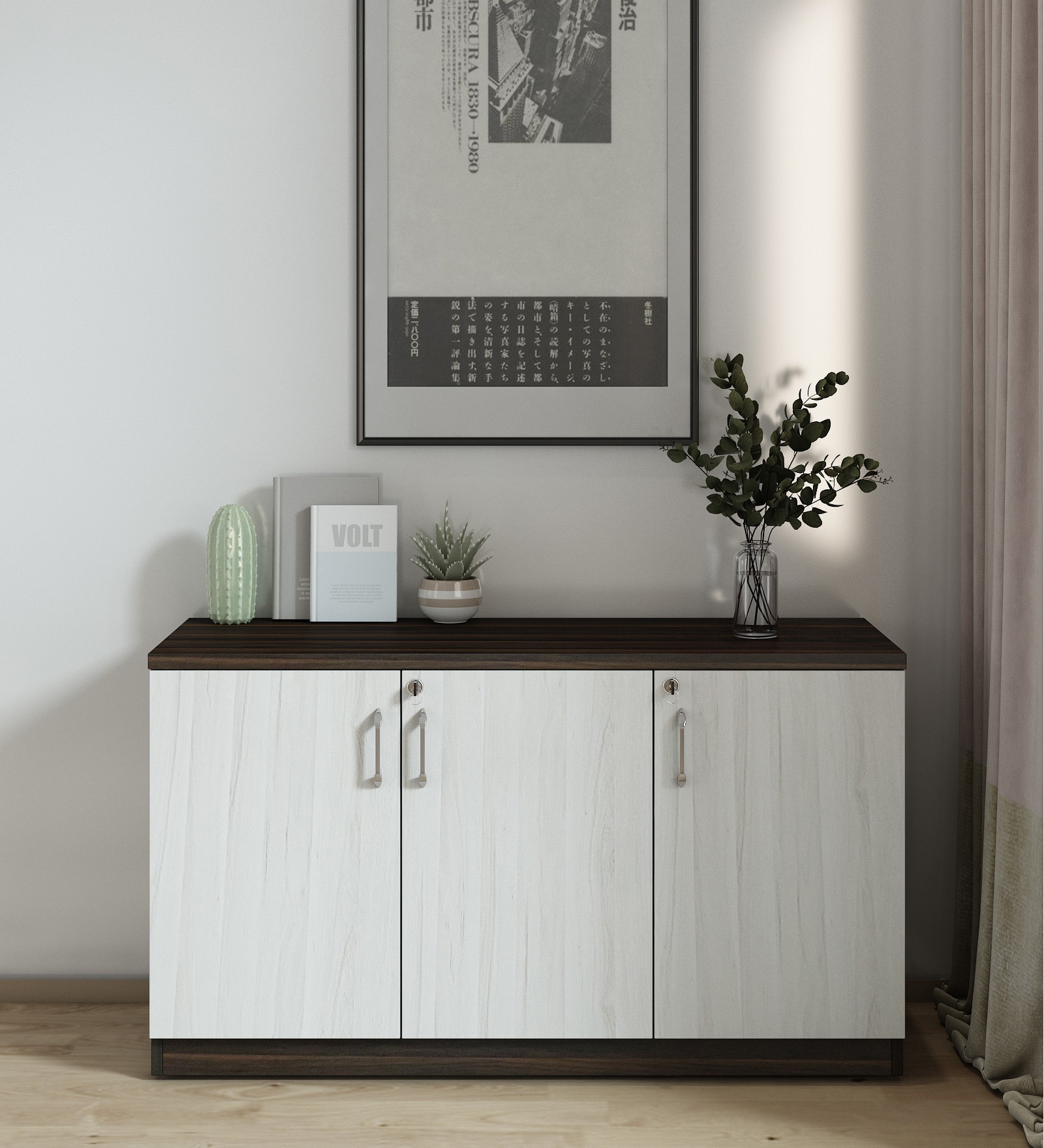 Buy Merino Office Cabinet In Dark Oak & Light Oak Finish at 32% OFF by ...