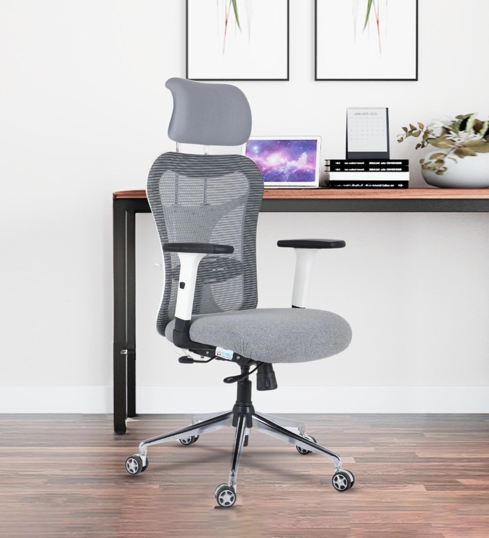 Buy Merry Breathable Mesh Ergonomic Chair in White Colour at 34% OFF by ...