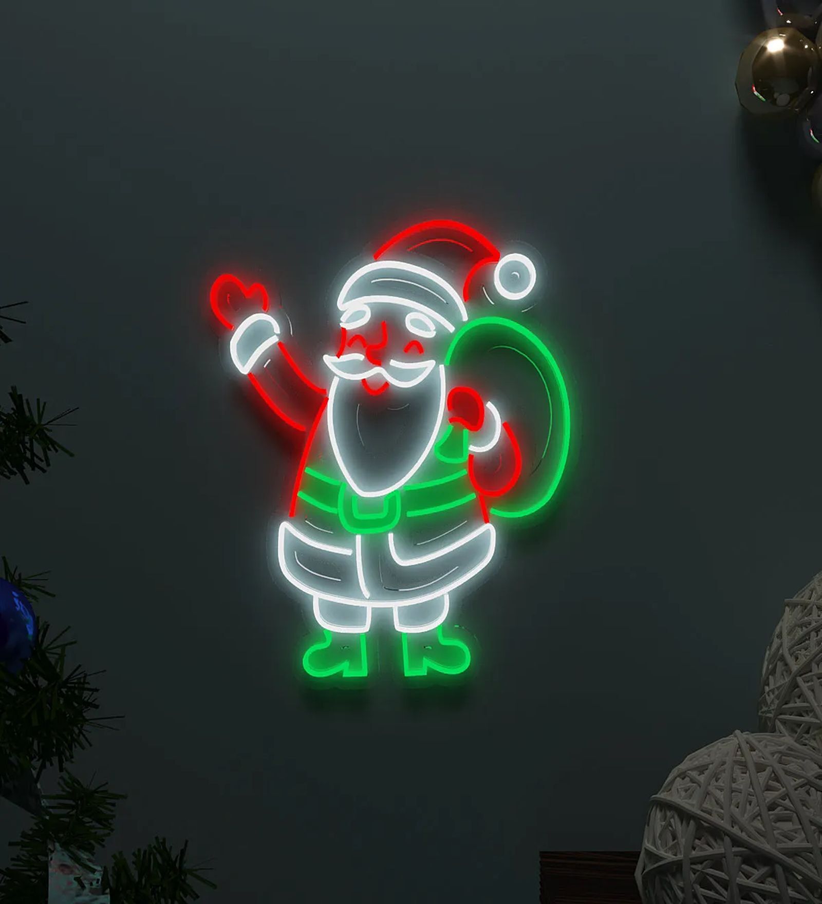 Buy Merry Christmas Santa LED Neon Light at 33% OFF by Clawcrafts ...