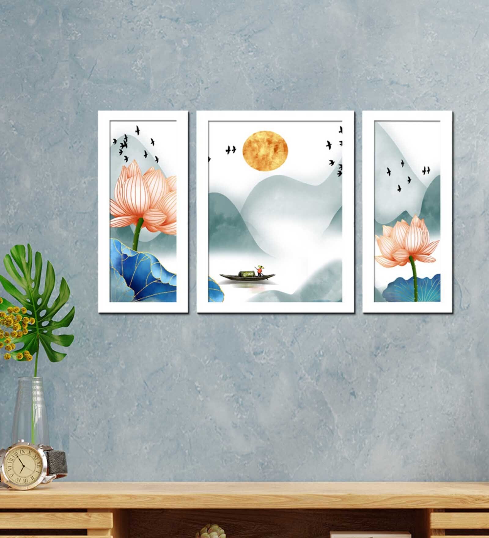Buy Mesmerizing Nature MDF Art Panels Set of 3 at 30% OFF by Wens ...
