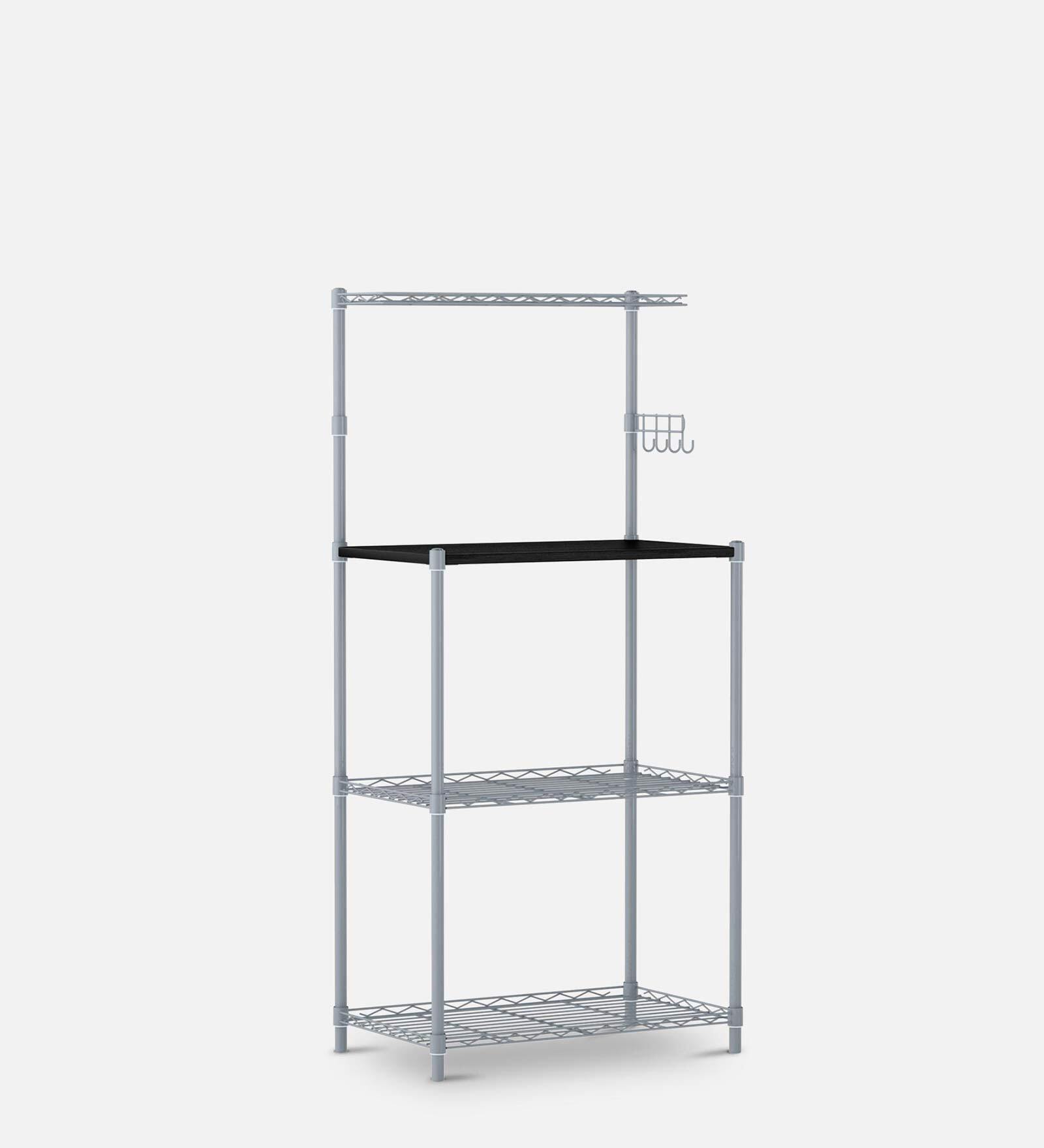 Buy Denham 3 Shelf Kitchen Racks In Silver Colour By Tunehome at 15% ...