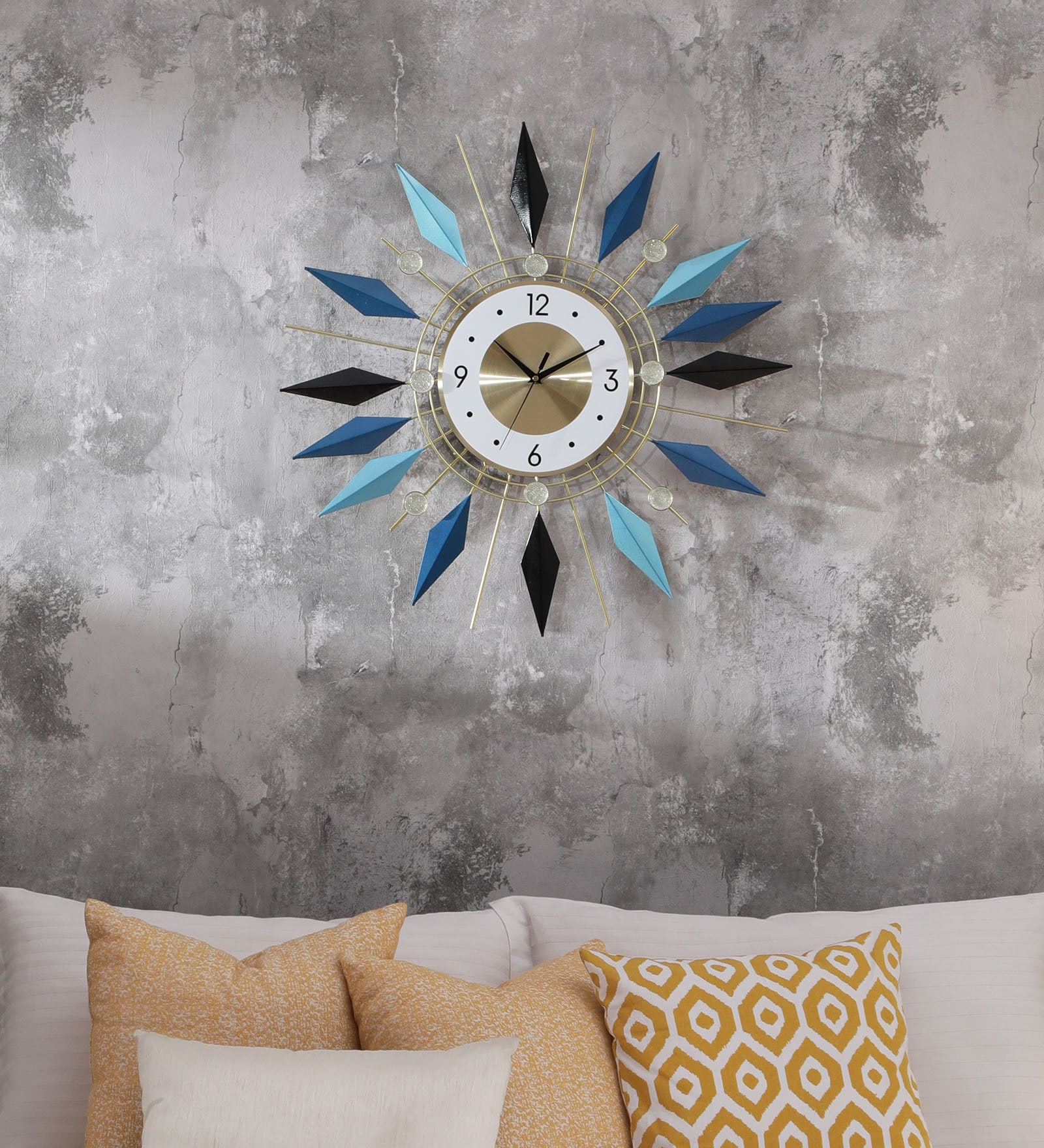 Buy Blue Metal Star Novelty Wall Clock at 24% OFF by FunkyDecors ...