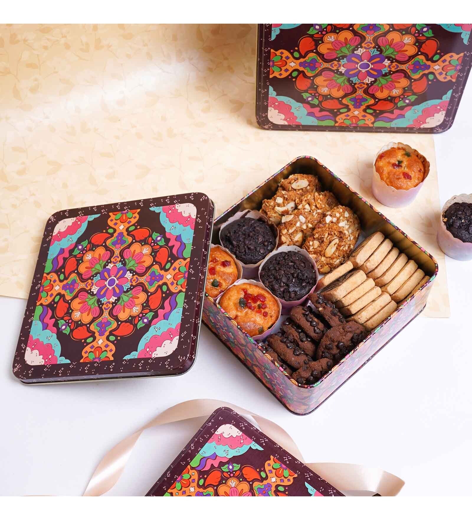 Buy Metal Storage Box with Lid | Airtight| Suitable for Gifting | Square (Brown) at 35% OFF by ...