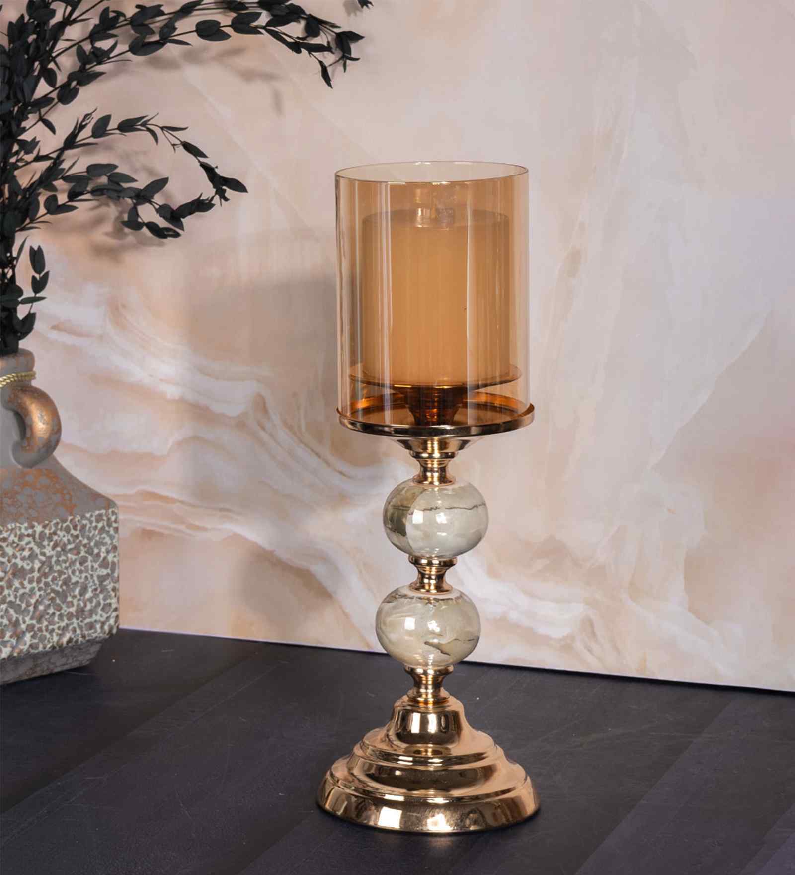 Buy Metal Tranquil Flame Golden Candle Stand at 15% OFF by Aarvi Decor ...