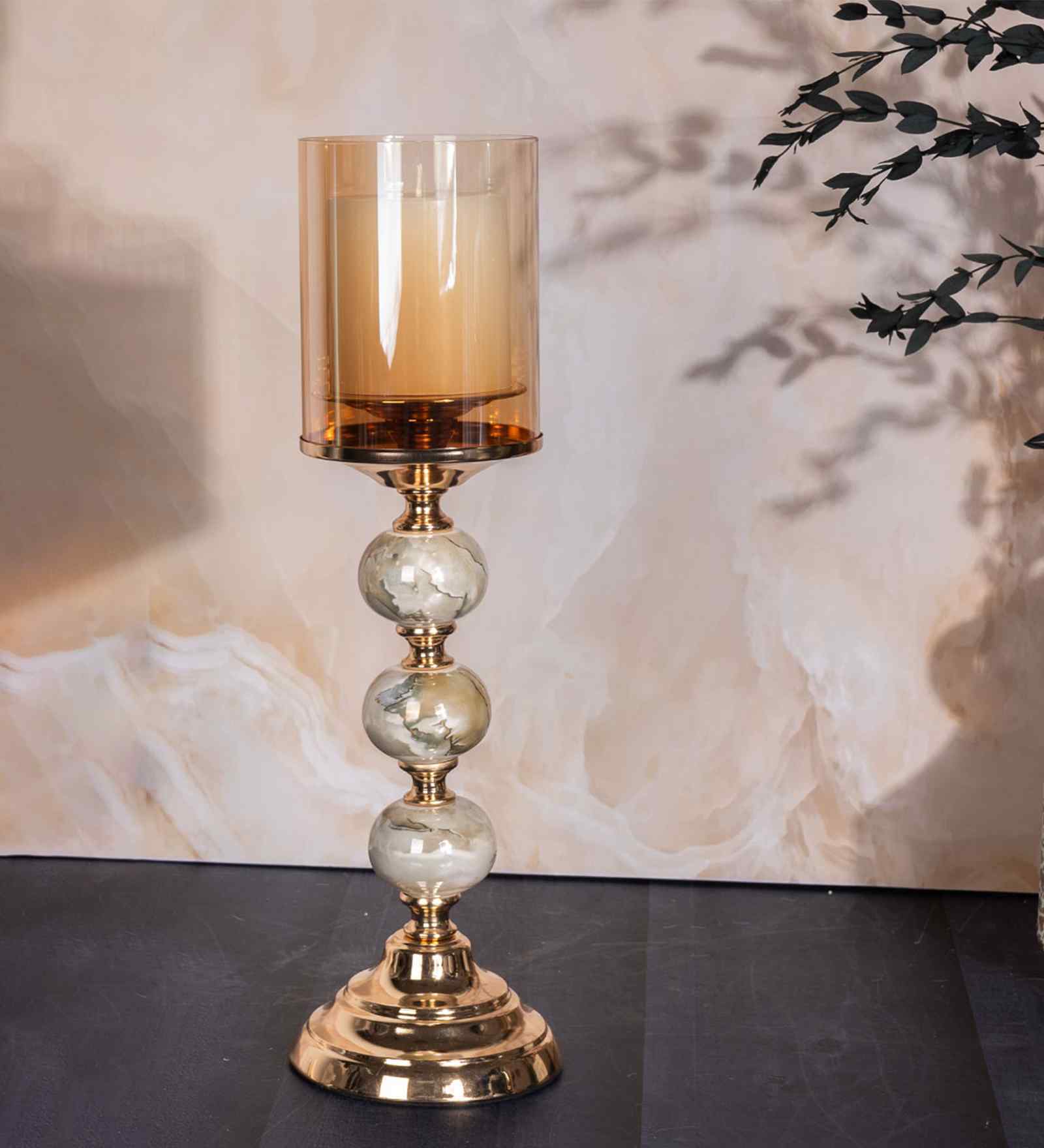 Buy Metal Tranquil Flame Golden Candle Stand at 15% OFF by Aarvi Decor ...