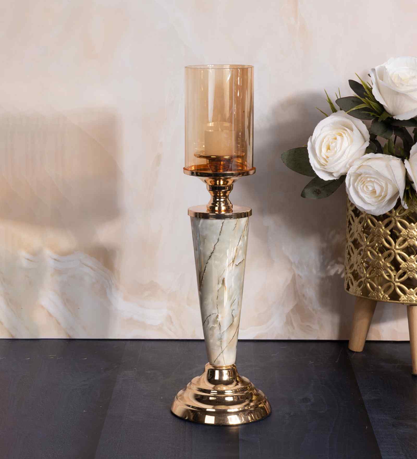 Buy Metal Urban Candle Holders Golden Candle Stand at 15% OFF by Aarvi ...