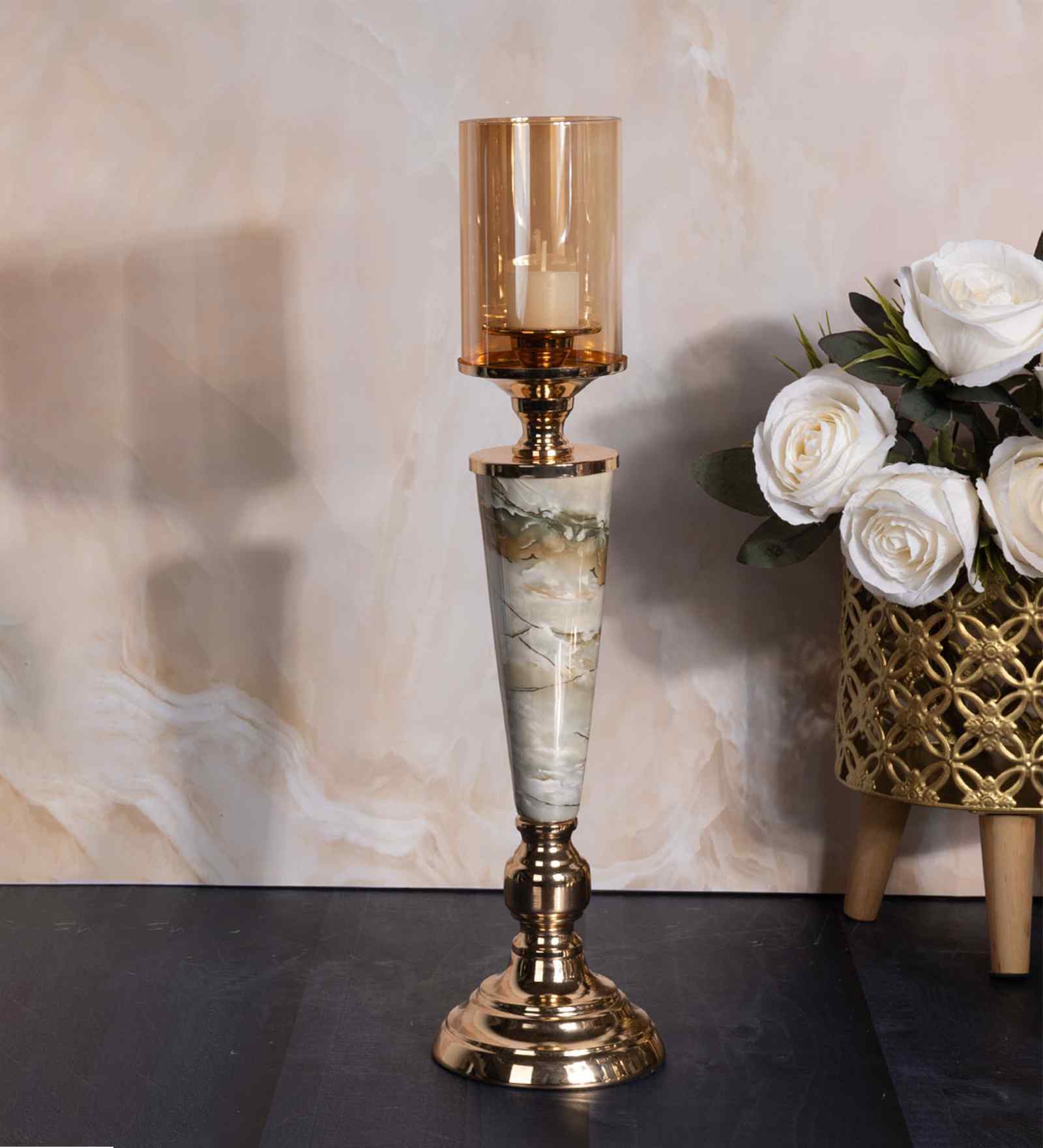 Buy Metal Urban Candle Holders Golden Candle Stand at 15% OFF by Aarvi ...