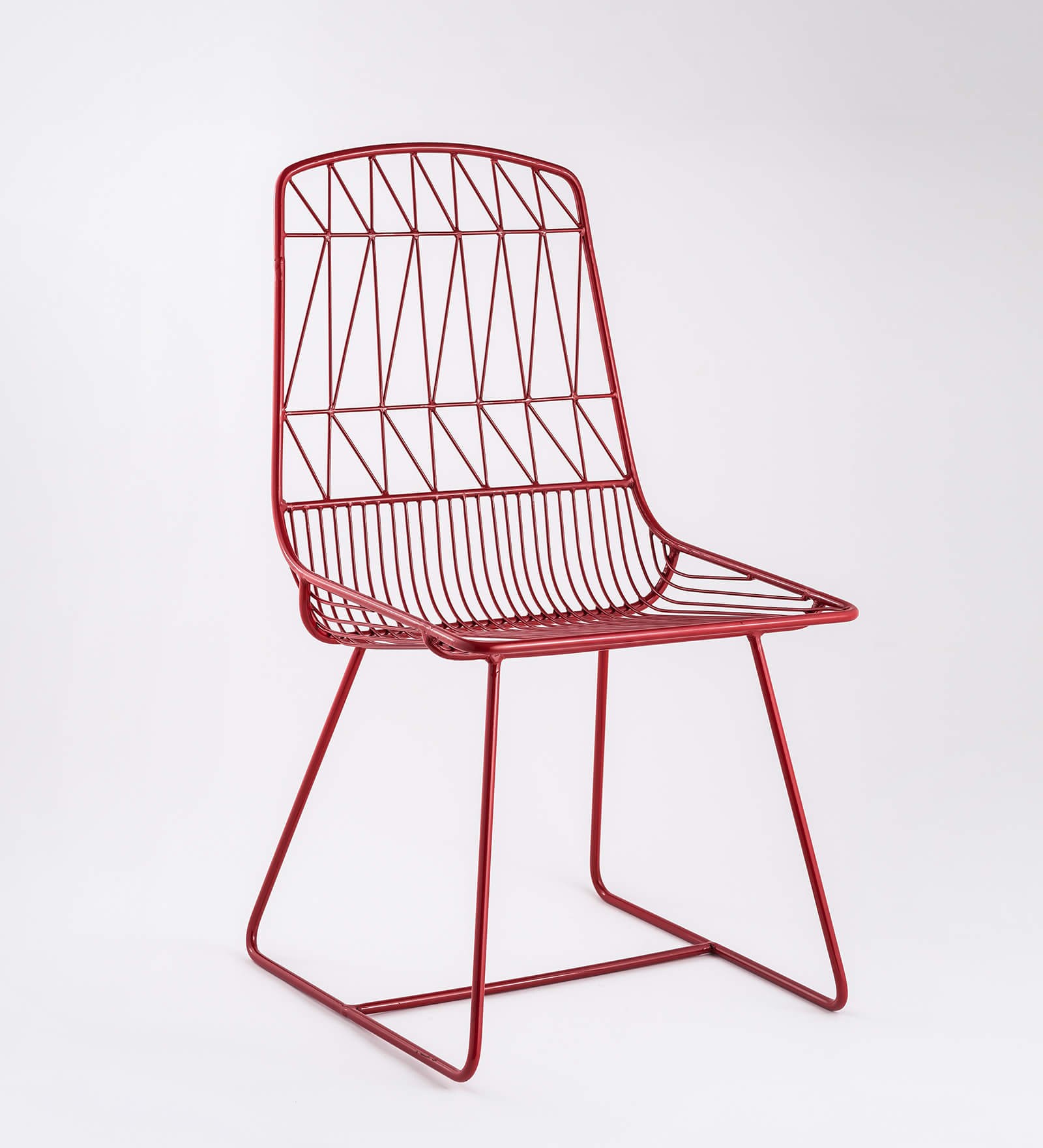 Buy Velino Metal Cafe Chair In Red Finish by Indecrafts | Pepperfry