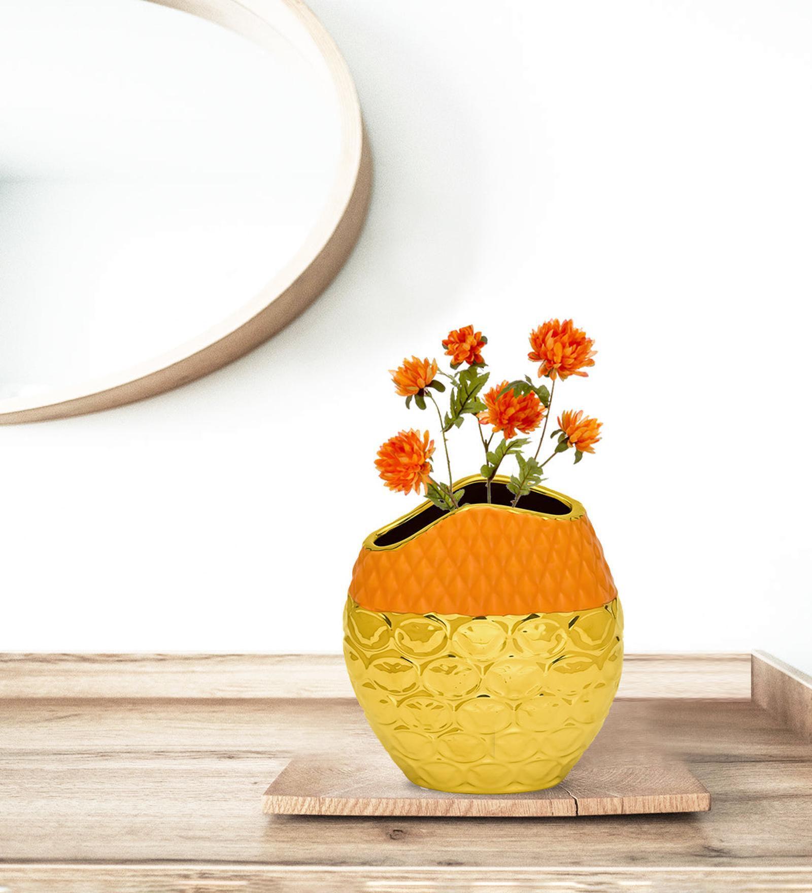 Buy Metro Retro Mustard Ceramic Table Vase by @home at 40% OFF by @home ...