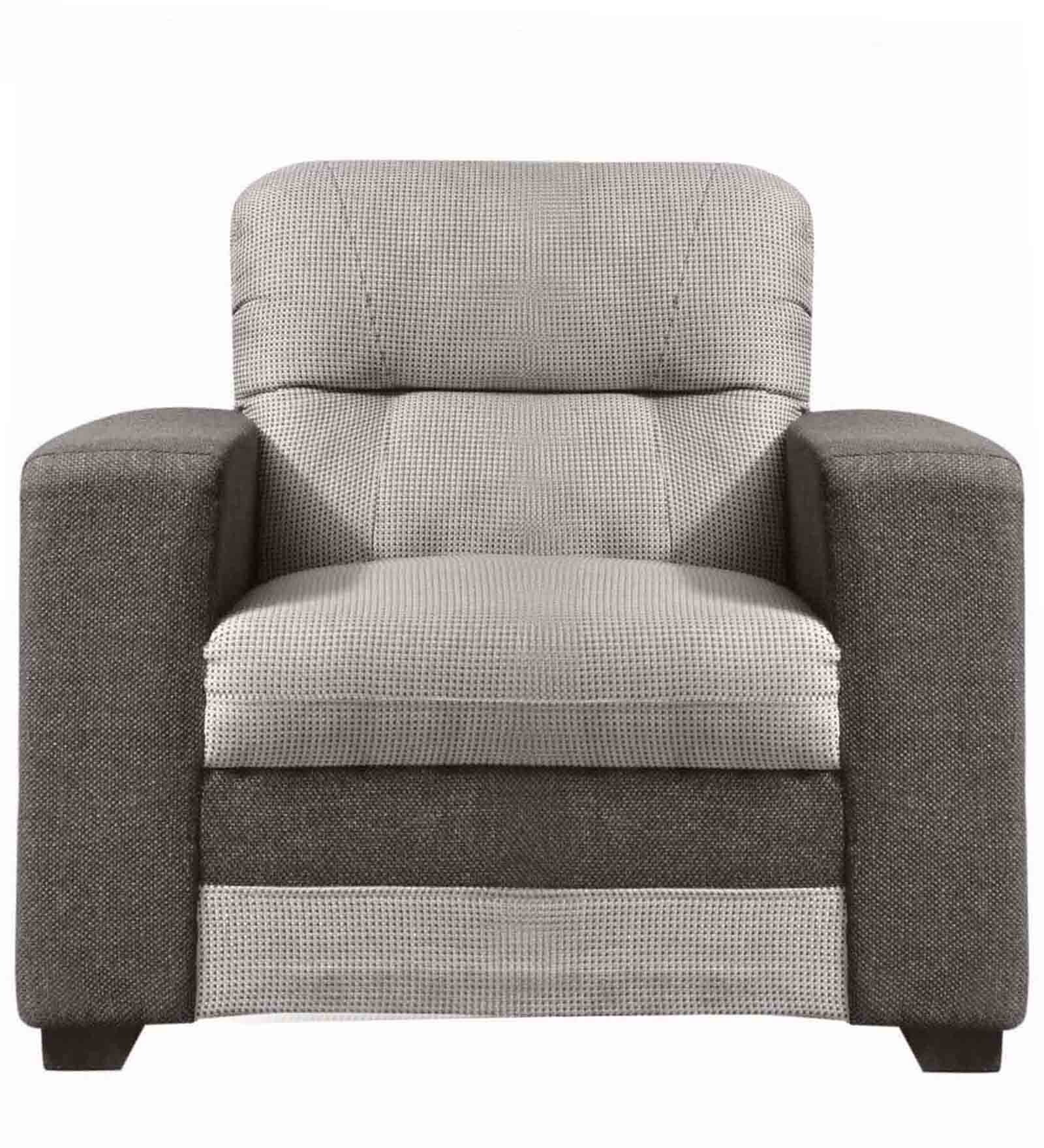 Buy Mexican One Seater Sofa in Grey Colour by Tezerac Online - 1 Seater ...