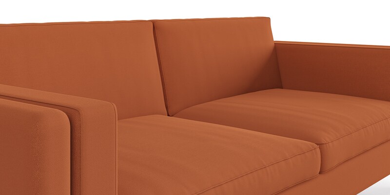 Buy Dona Velvet 3 Seater Sofa In Rust Colour By Casacraft Online ...