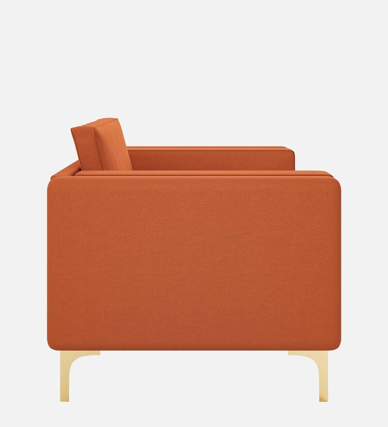 Buy Dona Velvet 1 Seater Sofa In Rust Colour By Casacraft Online ...