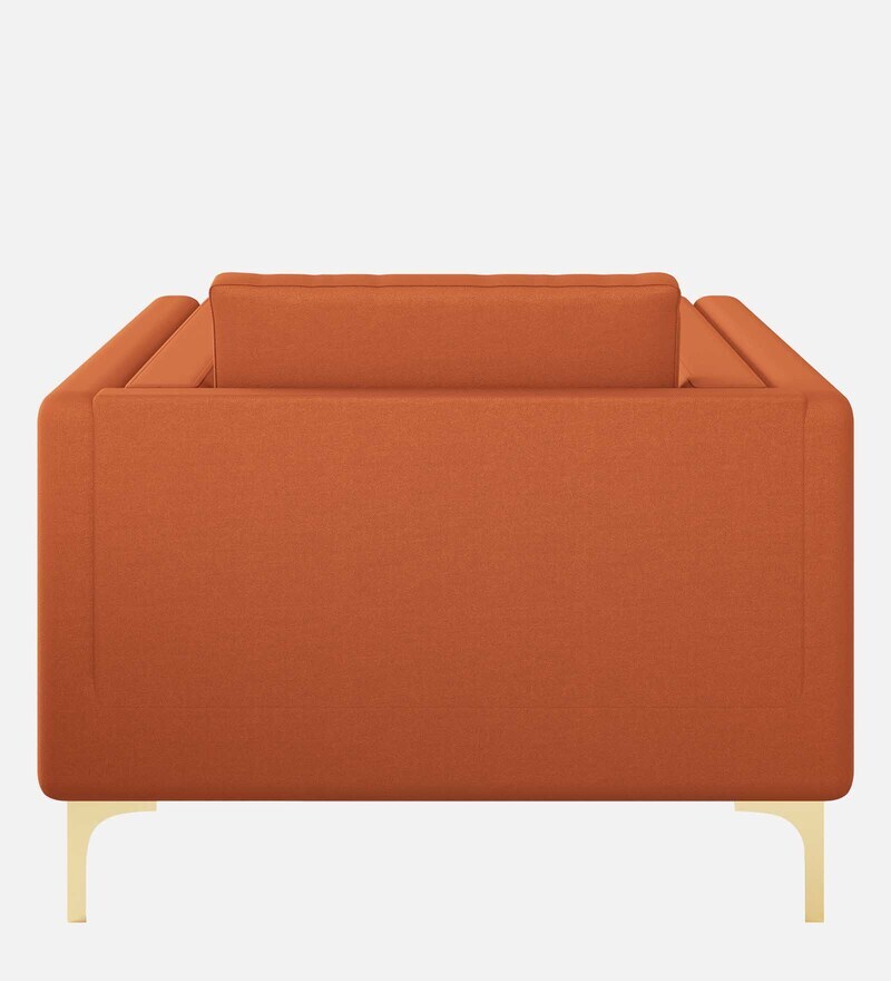 Buy Dona Velvet 1 Seater Sofa In Rust Colour By Casacraft Online ...