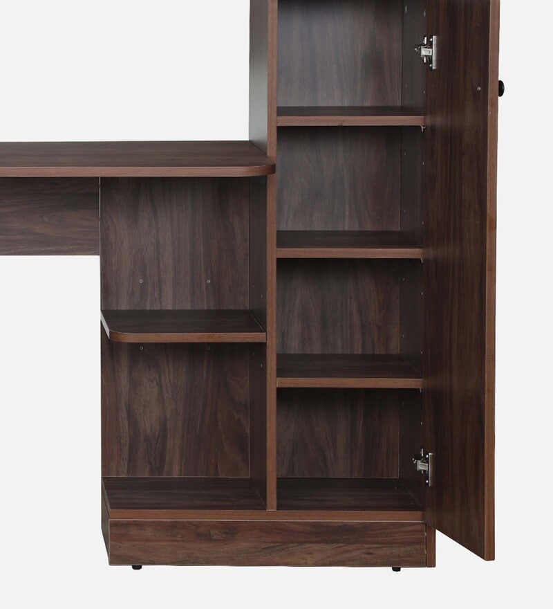 Buy Melania Writing Table In Natural Walnut Colour By Casacraft Online ...