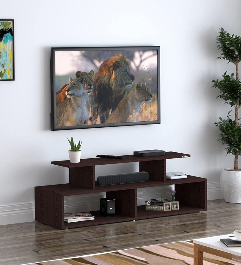 Buy Melina TV Unit in Wenge Finish for TVs up to 65\ Online - TV Units ...