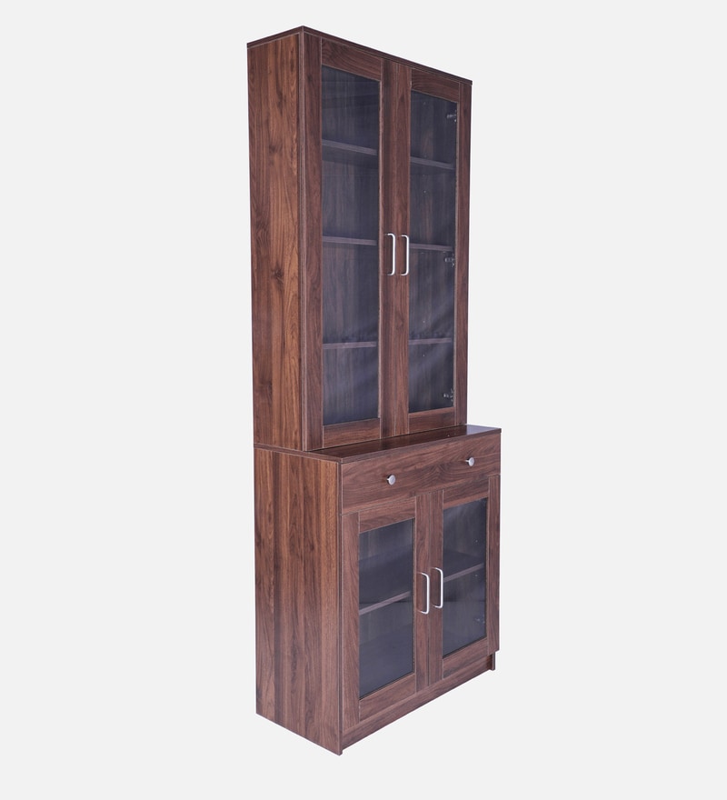 Buy Meline Crockery Medium Unit In Columbian Walnut Finish By Gudsmith ...