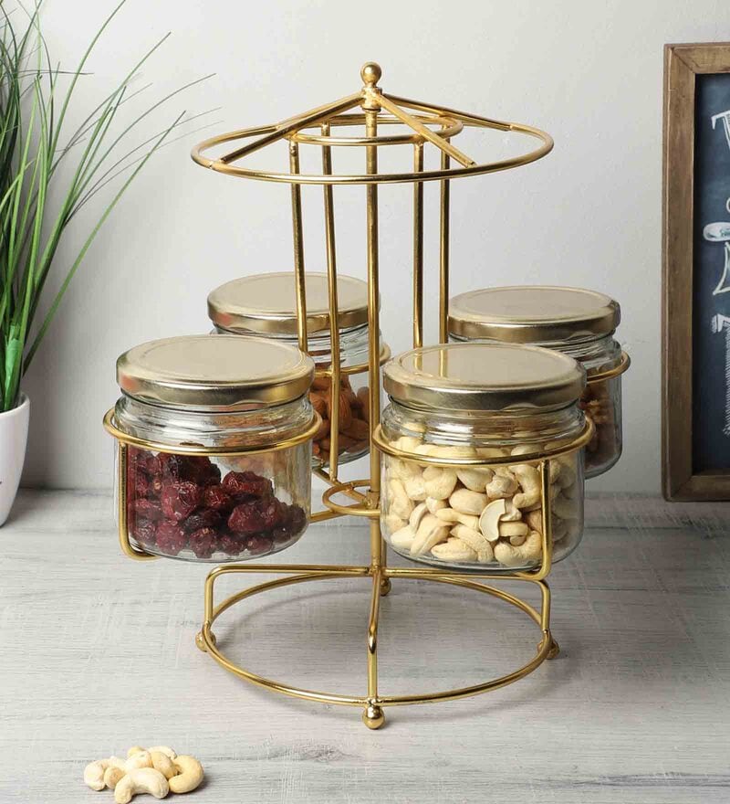Buy Merry Go Round NA (Set of 5) Jar with Revolving Stand by The Craze ...