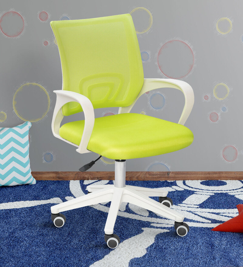 Buy Mesh Breathable Mesh Kids Study Chair in Green Colour Online - Kids ...
