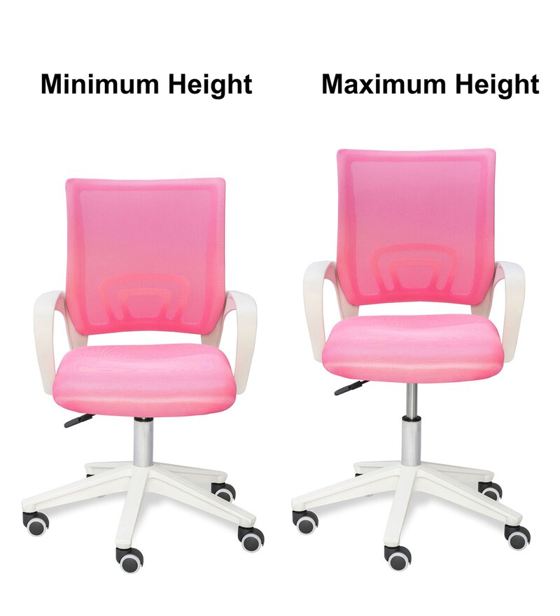 Buy Mesh Study Chair in Pink by Alex Daisy Online - Kids Study Chairs ...