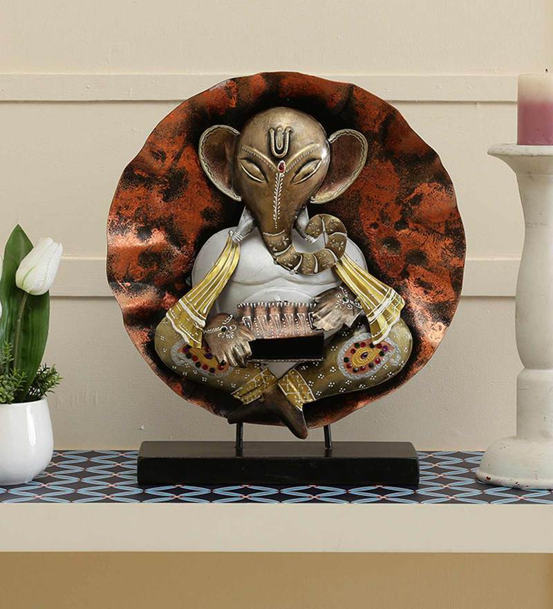 Buy Metal Antique Gold & Copper Spiritual Wall Art By Malik Design ...