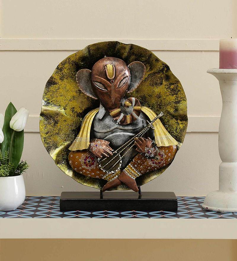 Buy Metal Antique Gold & Copper Spiritual Wall Art By Malik Design ...