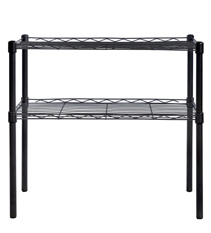 Buy Denham Kitchen Metal Racks Basic With Oven Space In Black Colour By ...