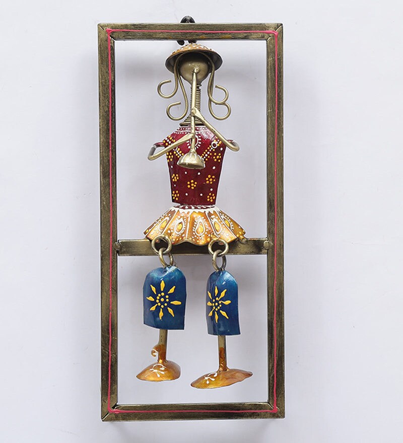 Buy Wrought Iron Musician Doll Wall Art In Multicolour By Godeccor ...