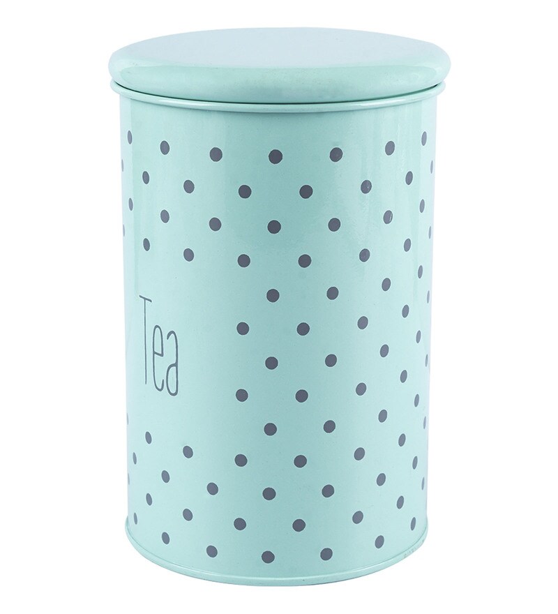 Buy Metal Green Tea Jar With Lid 900Ml By Market 99 Online - Jars and ...