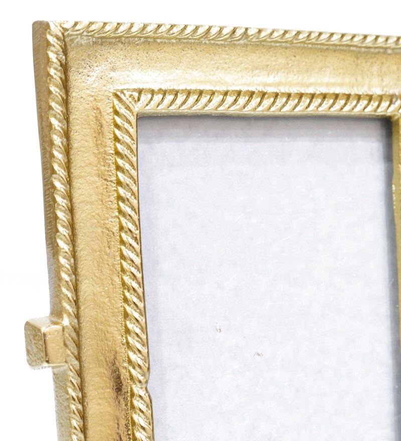 Buy Metal Photo frame in Golden colour 4x6 Inch by House of Sajja ...