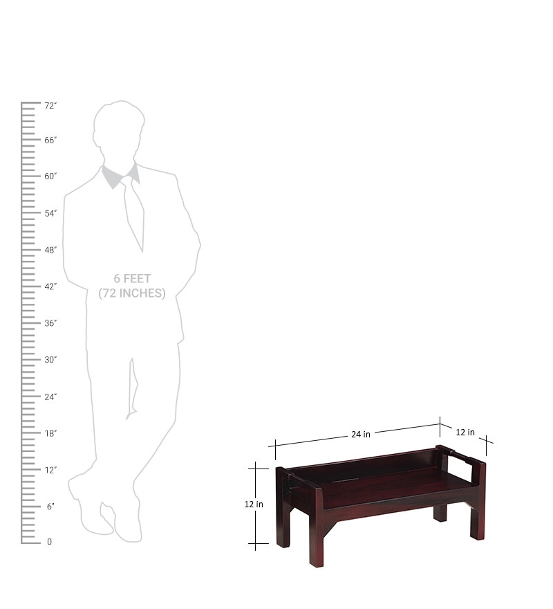 Buy Toledo Low Height Study Table in Passion Mahogany Finish by ...