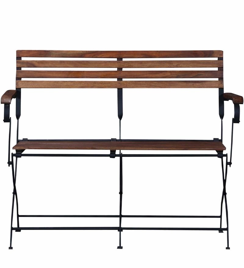 Buy Mexico Folding Settee in Provincial Teak Finish By Bohemiana Online ...